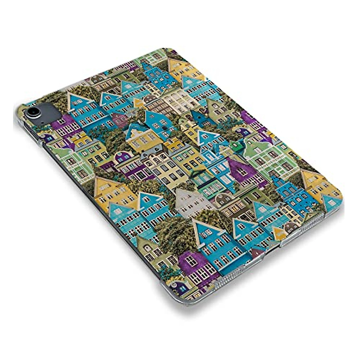 Cute House Design Art case Compatible with iPad Mini Air Pro 7.9 8.3 9.7 10.2 10.9 11 12.9 inch Pattern Cover New 2022 2021 Trifold Stand 3 4 5 6 7 8 9 Generation 361 (10.2" 7/8/9 gen)