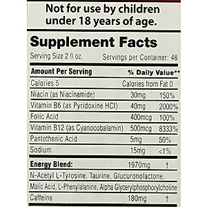 Kirkland Signature Energy Shot (48 Count), "24 Berry, 12 Pomegranate, & 12 Orange, 2 Fl Oz each, 48 Count (Pack of 1)