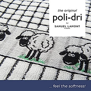 Samuel Lamont Poli Dri 100% Cotton Dish Towel - Black Sheep