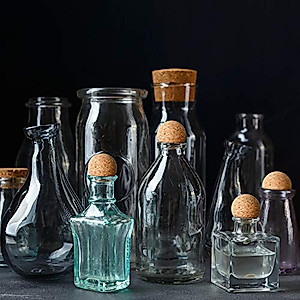 Wine Cork Ball Wooden Cork Ball Stopper for Wine Decanter Carafe Bottle Replacement (2 Pieces, 2.4 Inch/ 6.1 cm)