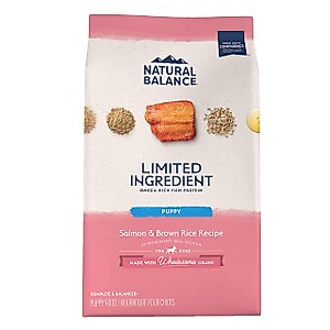 Natural Balance Limited Ingredient Puppy Dry Dog Food with Healthy Grains, Salmon & Brown Rice Recipe, 24 Pound (Pack of 1)