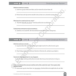Evan-Moor Daily Language Review, Grade 6 Actvities Homeschooling & Classroom Resource Workbook, Reproducible Worksheets, Teacher Edition, Daily Practice, Skills Assessment, Grammar, Punctuation