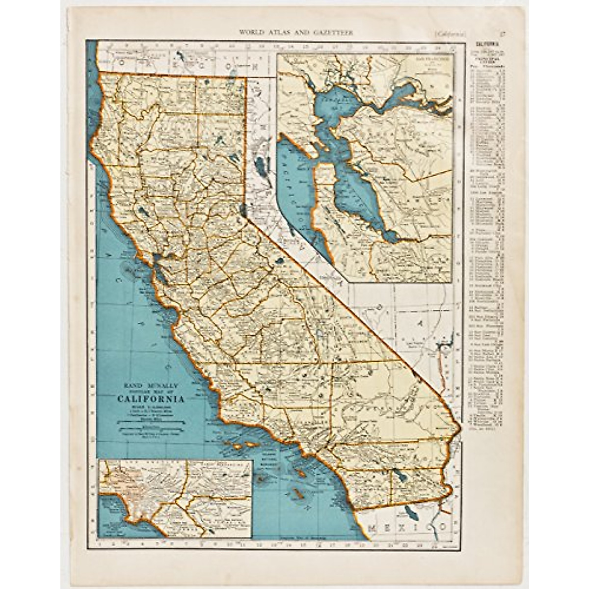 California with insets of Los Angeles Region & San Francisco Bay