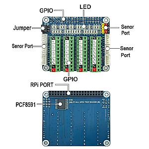 PCF8591 Expansion Board LED GPIO IO Test ADC/DCA Sensor Beginner Board for Raspberry Pi