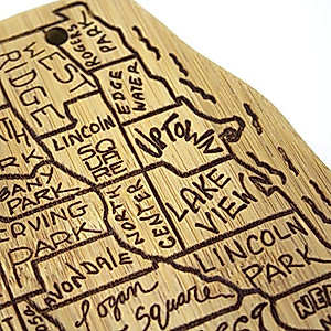 Totally Bamboo Chicago City Life Cutting Board, 7-7/8" x 15-3/4"