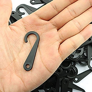 NAHANCO Plastic J-Hooks for Sock Displays, White - 1000/Carton