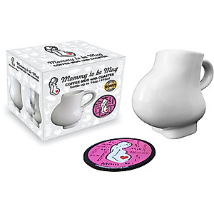 Baby Shower Gifts Idea for Pregnancy and Expecting Mothers - Perfect Funny Creative Baby Shower Gifts and Present Ideas for New Moms - 14OZ with BONUS Coaster