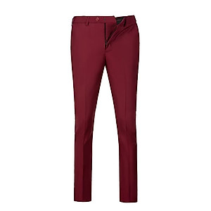 Mens Homecoming Suits 2 Piece Prom Outfit Slim Fit Burgundy Wedding Suit Tuxedos Dress Jacket Blazers for Men Formal Tux M