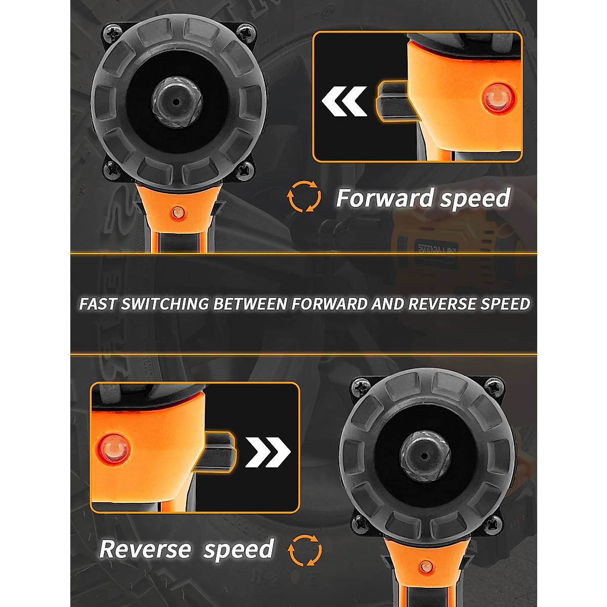 Lagatuns impact wrench cordless,1/2 inch , 750NM（550 Ft-lb） 2200 RPM,Brushless Motor，4AH Battery (Renewed)