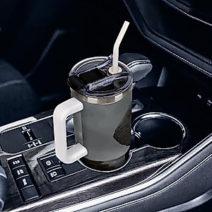 LLUTSNTH 40 Oz Vacuum Tumbler with White Handle Leakproof Insulated Tumbler 3D Elephant Stainless Steel Travel Mug with Lid And Straw Coffee Cup Cute Water Bottles Cup Holder Friendly