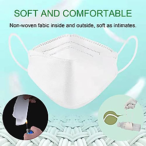 Kids KF94_Mask 50/100PCS, 4 Layers Protective_Mask Non-woven, Cup Dust_Mask 3D Design Disposable KF94 for Kids Girls Boys (50 PCS, Rainbow)