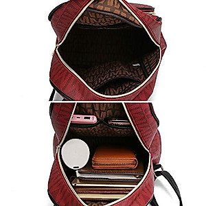 MKF Backpack Purse for Women & Teen Girls – PU Leather Top-Handle Ladies Fashion Travel Pocketbook Bag – Daypack White