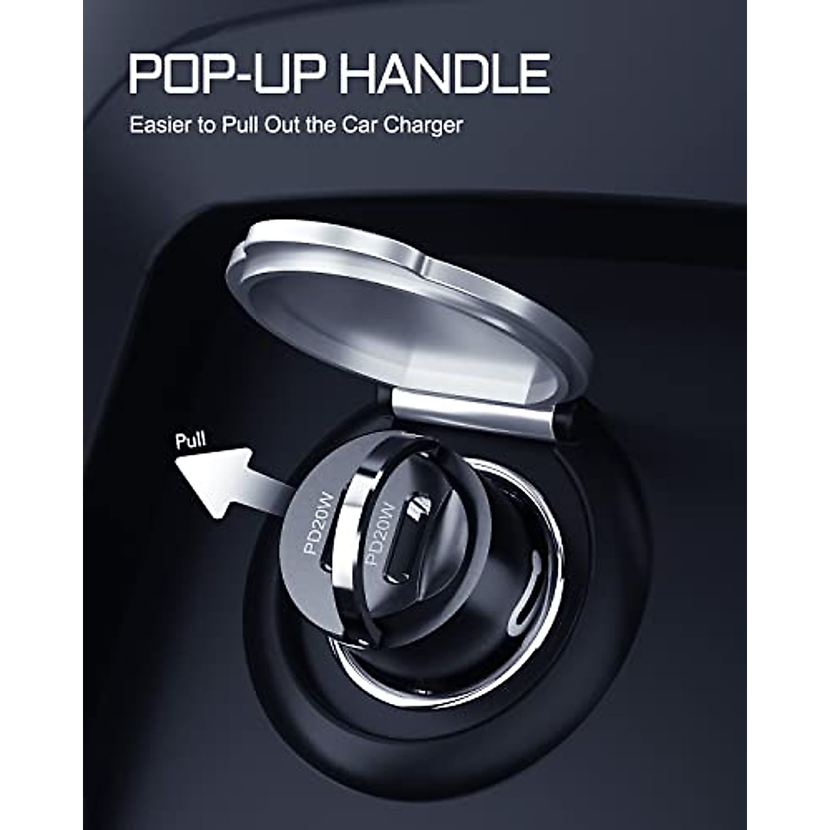 USB C Car Charger, 40W PD 3.0 Smallest Dual Type C Car Power Adapter Flush Fit Cigarette Lighter Quick Charge Compatible with iPad, iPhone13/12/11 Pro Max/X, Samsung Galaxy S21/S20/S10/S9/S8 and More