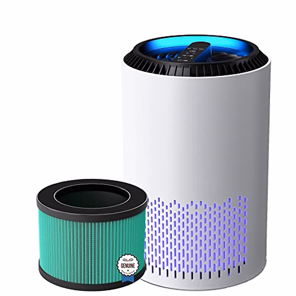 AROEVE Air Purifiers(White) for Home with Two H13 HEPA Air Filter-Pet Dander Version(One Basic Version & One Basic Version) For Smoke Pollen Dander Hair Smell In Bedroom Office Living Room and Kitchen