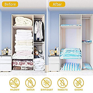 VMSTR Premium Medium Vacuum Storage Bags 4 Pack 80% Space Saver Compression Bags (Works with Any Vacuum Cleaner)