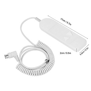 Cryfokt Lift Chair 2 Button 8 Pin Hand Controller, Power Recliner Controller with Extension Coiled Cable, Remote Handset Controller Hand Control Replacement for Lift Chairs Power Recliners