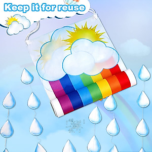 Rainbow Ceiling Decoration Hanging Rainbow Cloud Ceiling Decoration with Raindrop Garland Rainbow Party Decorations Raindrop Garland Rainbow Bunting for Birthday Baby Shower Daycare Decorations Supply