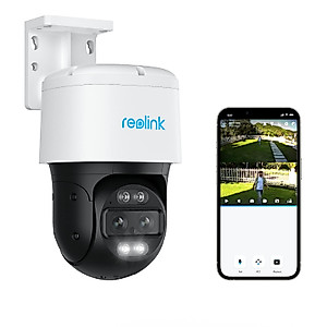 Reolink PoE Floodlight PTZ Camera System, 1x 4K Outdoor PTZ RLC-823A with 5X Optical Zoom & Auto Tracking, 1x 4K Trackmix PoE with Auto-Zoomed Tracking,1x Floodlight PoE, Bundle 1x RLN8-410