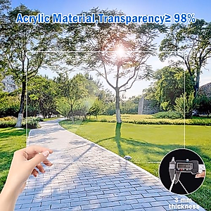 Thickened Clear Acrylic Display Case for Lego 42154 10295 42176 42170 75376 10317 Collectibles, Transparent Box Dustproof Protection with Wood-Plastic Base & String Light, Black Inside 15.7x7.9x7.9in