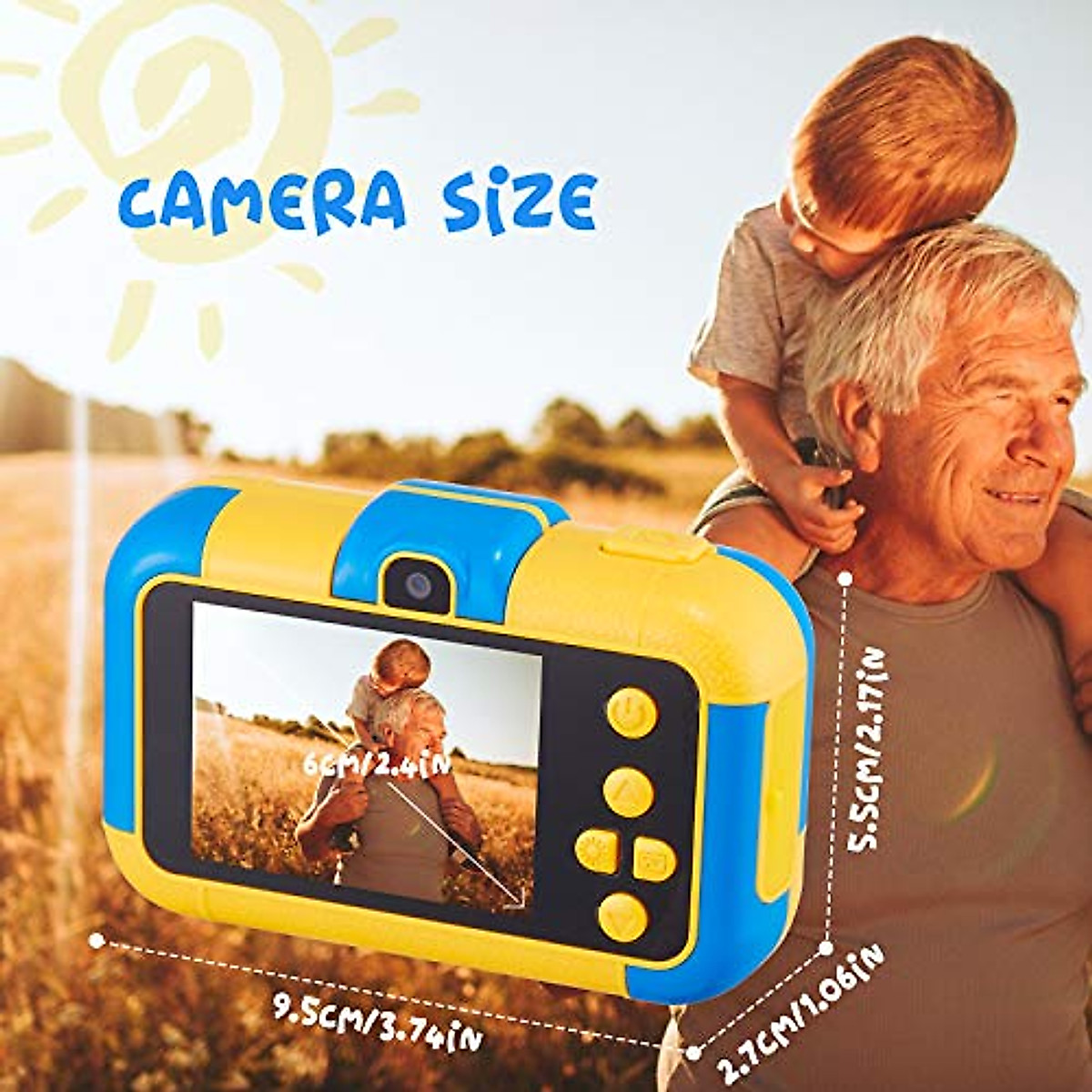 Camera for Kids 3-10 Years,Kids Digital Camera Christmas Birthday Gifts for Boys and Girls,2.4 Inch 1080p Dual Lens Children Video Camera Toys (32G)