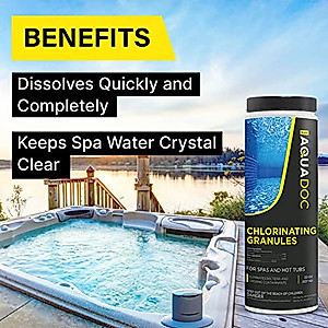 AquaDoc | Spa Chlorine Granules for Hot tub - Spa Sanitizing Granules for Hot Tubs - Recommended Chlorine for spa - Granulated Chlorine for hot tub and spa - Hot Tub Chlorinating Granules