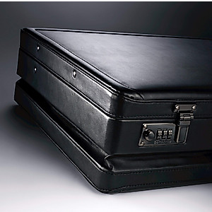 Samsonite Bonded Leather Attache, Black, One Size