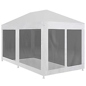 Party Tent with 6 Mesh Sidewalls,Outdoor Gazebo, Hardtop Gazebo,Backyard Gazebo,Patio Gazebo,Grill Gazebo,UV and Water Resistant,for Barbeque, Patio, Deck,Garden Party,Lawns,19.7' x 9.8'