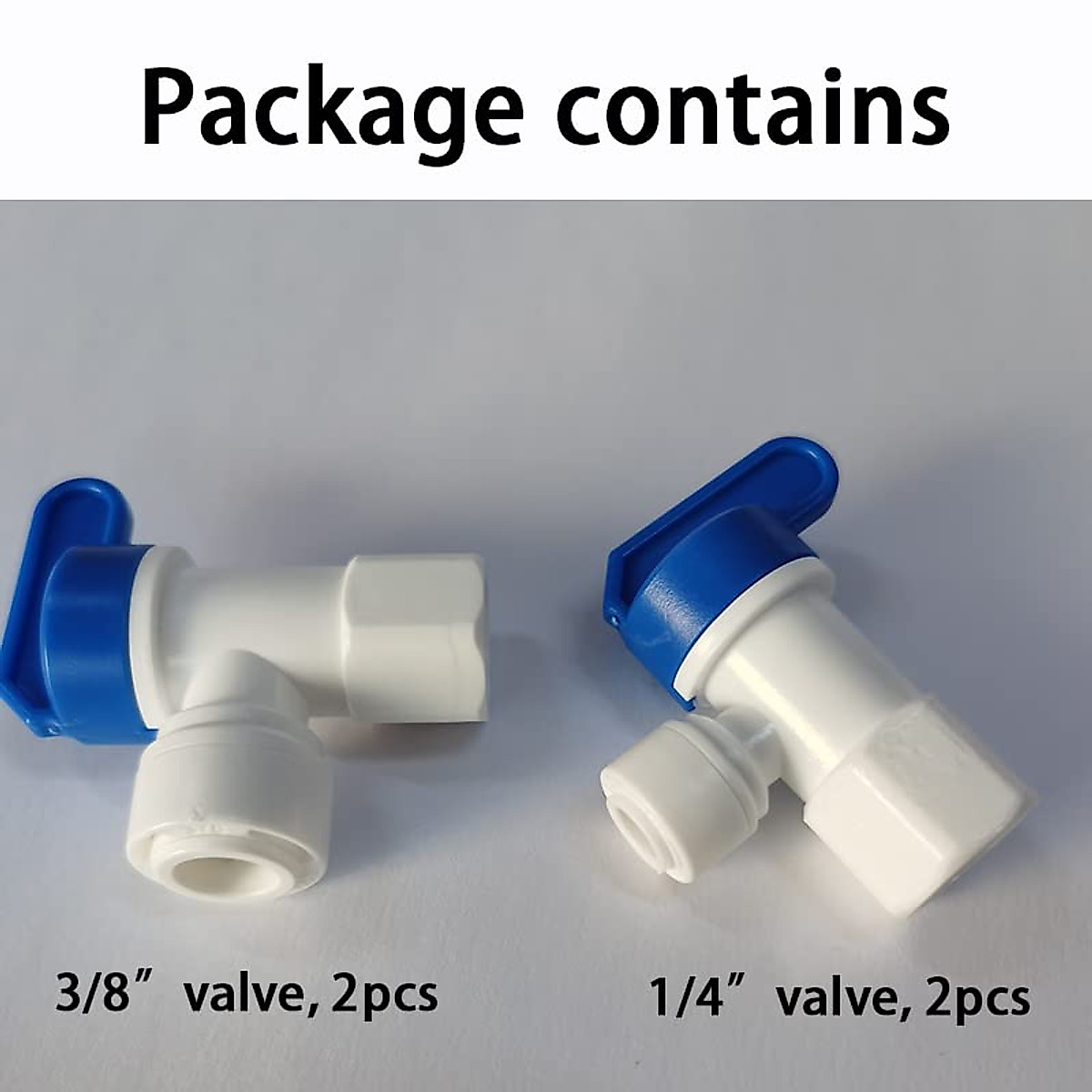 Malida Tank Ball Valve 1/4" FPT by 1/4" ,3/8" OD Tubing quick connector for RO Water Reverse Osmosis Filter system set of 4