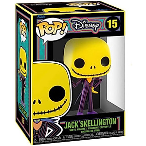 POP Disney: The Nightmare Before Christmas - Jack Skellington (Blacklight) Funko Vinyl Figure (Bundled with Compatible Box Protector Case) Multicolored 3.75 inches