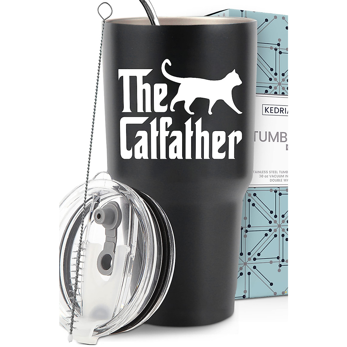 Cat Dad Tumbler 30oz, Cat Lovers Gifts For Men, Cat Dad Gifts For Men, Best Cat Dad Mugs For Men, Cat Dad Gifts Funny Cat Gifts For Men Cat Lovers, Gifts For Cat Lovers Men, Cat Themed Gifts For Men