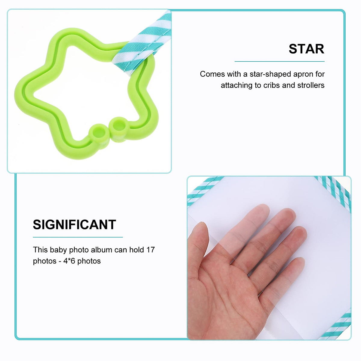 Kisangel Baby Photo Album Soft Baby Book First Year Baby Photo Book Memory Album for Babies Newborns Toddlers