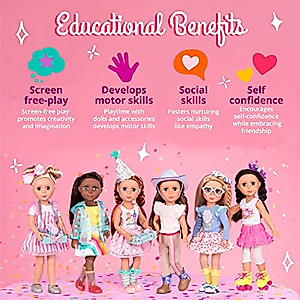 Glitter Girls - Head To Toe Glimmer Tunic & Leggings Deluxe Outfit - 14-inch Doll Clothes & Accessories Toys,Pink