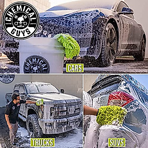 Chemical Guys ACC_103 Heavy Duty Detailing Car Wash Bucket with Chemical Guys Logo, 4.5 Gal , Semi Transparent White