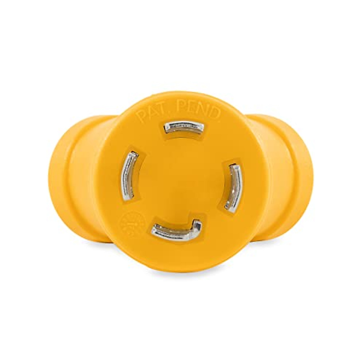 Camco 55438 PowerGrip (30M/2 x 15F) 4-Prong Generator Adapter, Yellow