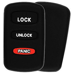 KeyGuardz Keyless Remote Car Key Fob Outer Shell Cover Soft Rubber Case for Mitsubishi Eclipse Montero Endeavor Galant Lancer