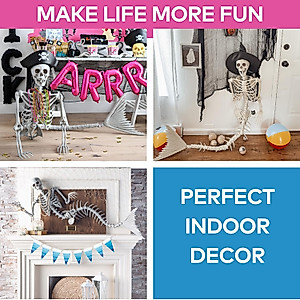 Fun Express 73", 6 Ft, Life Size Original Mermaid Skeleton decor Halloween Decoration, Plastic, Posable, Outdoor and Indoor Use, Halloween and Mystical Decor