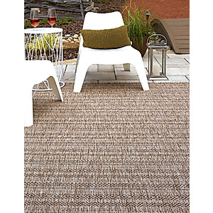 Rugs.com Outdoor Ribbon Collection Rug – 2' 2 x 3' Natural Flatweave Rug Perfect for Entryways, Kitchens, Breakfast Nooks, Accent Pieces