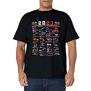 Formula Racing Open Wheel Race Car Fan 2023 World Circuits T-Shirt
