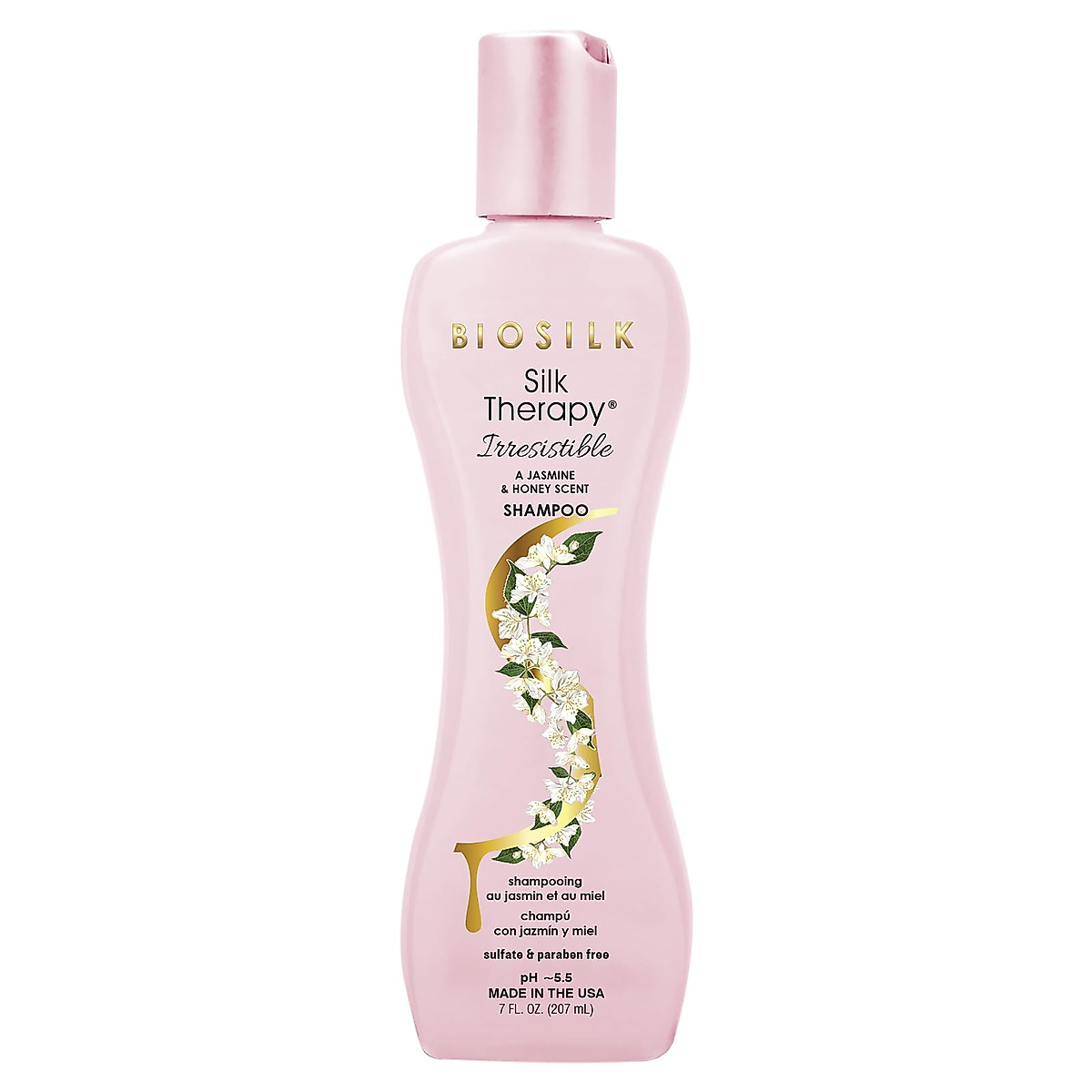 BioSilk Irresistible Collection Silk Therapy Shampoo, Cleanses & Removes Buildup, Jasmine & Honey Scent, Sulfate, Paraben, & Cruelty-Free, 7 Oz