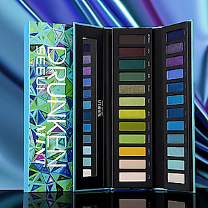 SEEUI Makeup Palette Easy to Blend 24 Shades Metallic and Shimmers Eyeshadow Sweatproof and Waterproof Eye Shadows Rainbow Eyeshadow Palette