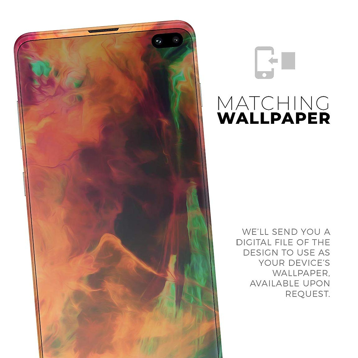 DesignSkinz Blurred Abstract Flow V41 Protective Vinyl Decal Wrap Skin Cover Compatible with The Samsung Galaxy S20 (Screen Trim & Back Glass Skin)