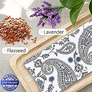 Hihealer Weighted Eye Mask for Sleeping, 5x9 Inches with Lavender Aromatherapy - Moist Heat Eye Compress, Eye Pillow for Yoga, Meditation, and Headache Relief, Relaxation Gift for Women