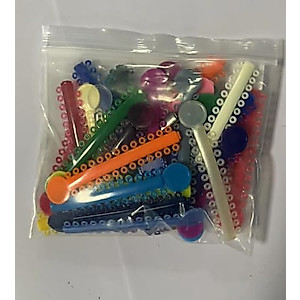 1040 Pcs Multicolored Braces Rubber Bands Orthodontic Ligature Ties O-Rings Elastic Bands for Braces (Color)