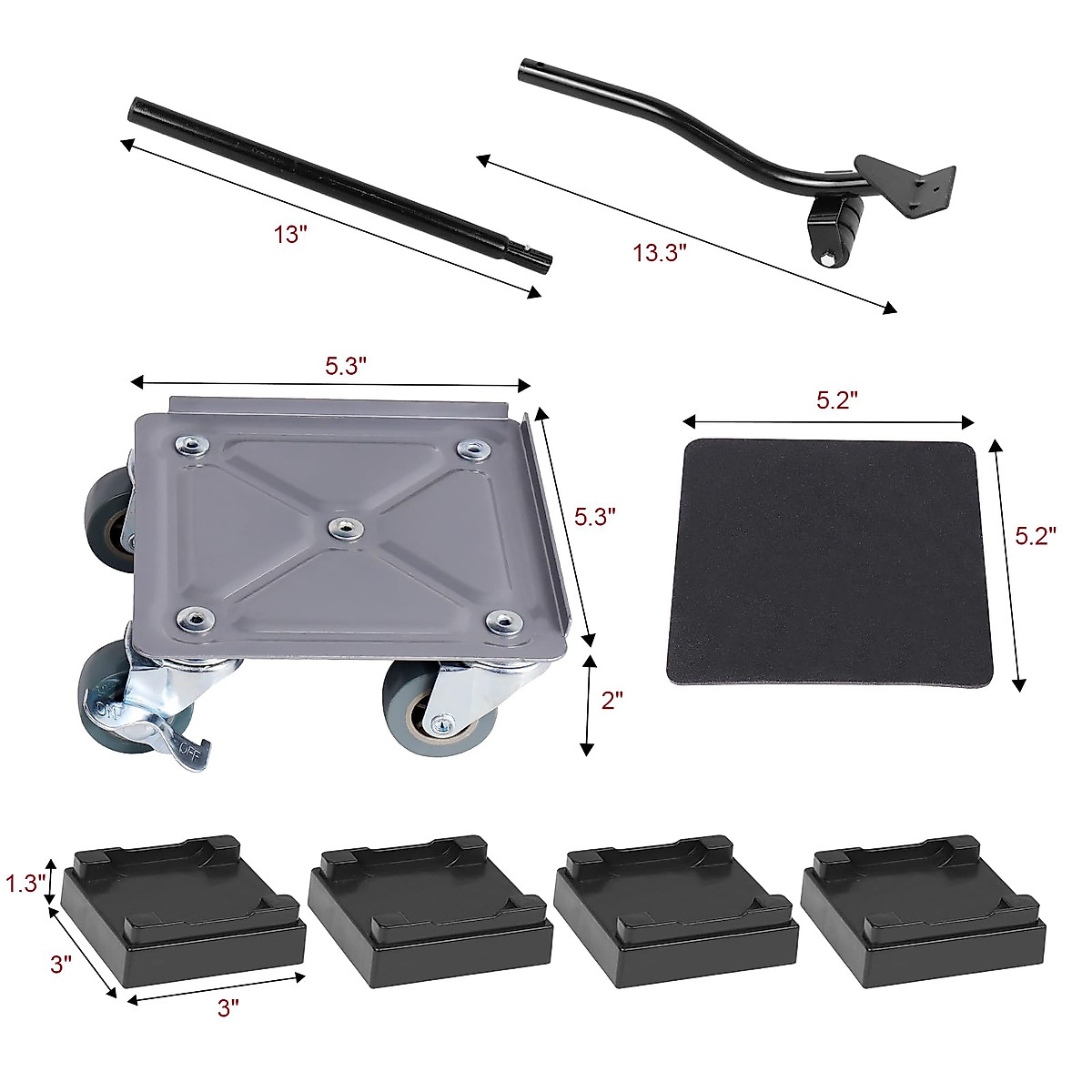 Furniture Dolly,Moving Dolly with 5 Wheels 360° Rotation,Carbon Steel Panel Heavy Duty Dolly,Furniture Lifter Mover Tool Set,Furniture Movers for Moving Heavy Furniture Sofa Cabinet Refrigerator Maxim