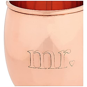 ODI Moscow Mule Kit with Mr. and Mrs. Moscow Mule Copper Mugs, Moscow Mule Cups 16 Ounces Solid Copper