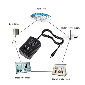 12V 3A Power Supply Adapter SUEPRNIGHT AC 100-240V to DC 12 Volt Power Supply Transformer Converter with 5.5mm x 2.1mm Plug for Router Led Strip Lights CCTV Camera