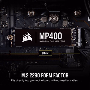 Corsair MP400 1TB NVMe PCIe M.2 SSD, CSSDF1000GBMP400 (Renewed)