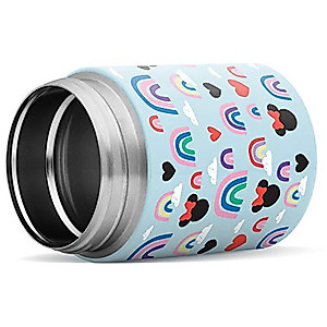 Simple Modern Food Jar Thermos for Hot Food | Reusable Stainless Steel Vacuum Insulated Leak Proof Lunch Storage for Smoothie Bowl, Soup, Oatmeal | Provision Collection | 12oz | Minnie Mouse Rainbows