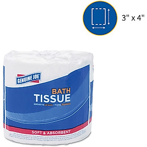 Genuine Joe GJO2540096 2-ply Standard Bath Tissue Rolls White, 96 rolls