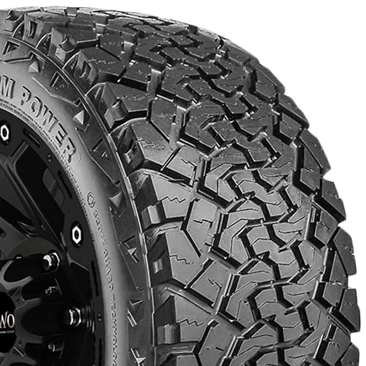Venom Power Terra Hunter X/T XT All-Terrain Mud Light Truck Radial Tire-33X12.50R22LT 33X12.50X22 33X12.50-22 109R Load Range E LRE 10-Ply BSW Black Side Wall